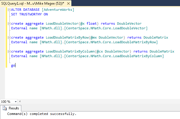 Accessing .Net Libraries in SQL Server - CenterSpace